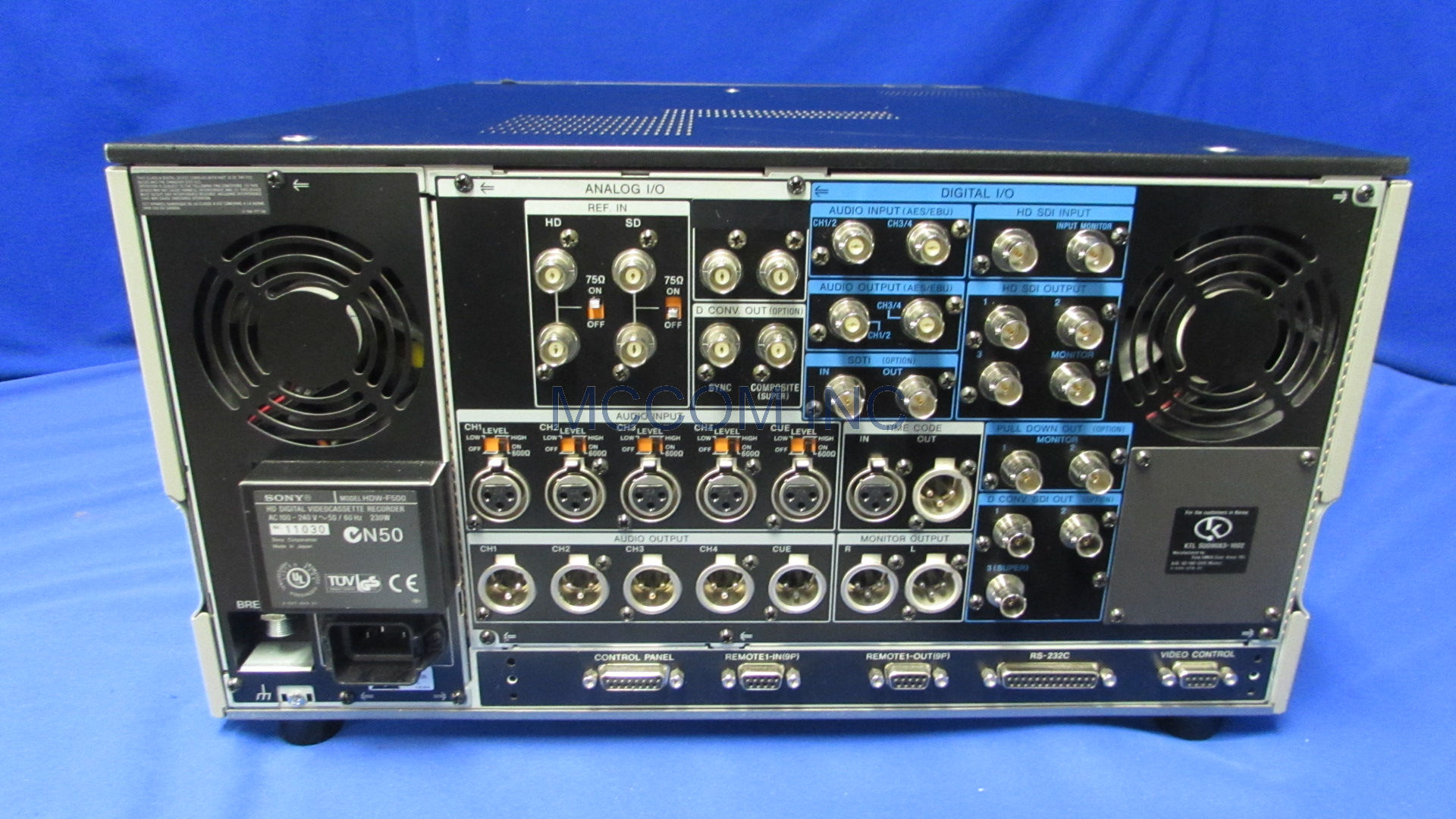 Sony HDW-F500 HDCAM Recorder used with 1596 Tape hrs